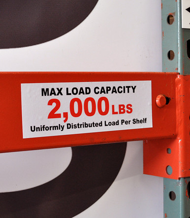 2.5x8 Load Capacity Label - T4 Design