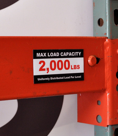 2x4 Magnetic Load Capacity Label - T1 Design