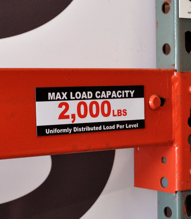 2x6 Magnetic Load Capacity Label - T1 Design