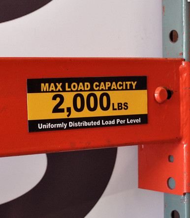 2x6 Magnetic Load Capacity Label - T2 Design