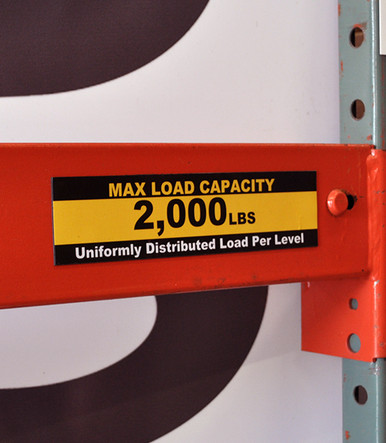 2x8 Magnetic Load Capacity Label - T2 Design
