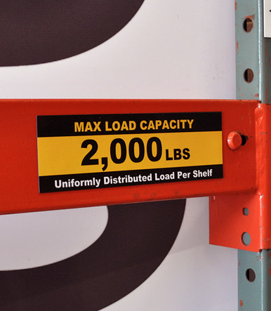 2.5x8 Magnetic Load Capacity Label - T2 Design