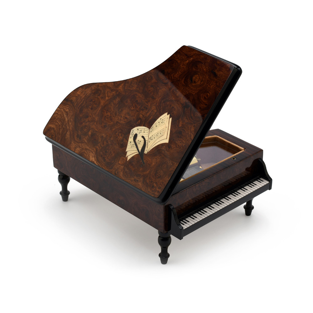 Handcrafted 36 Note Italian Grand Piano Music Box with Sheet Music ...