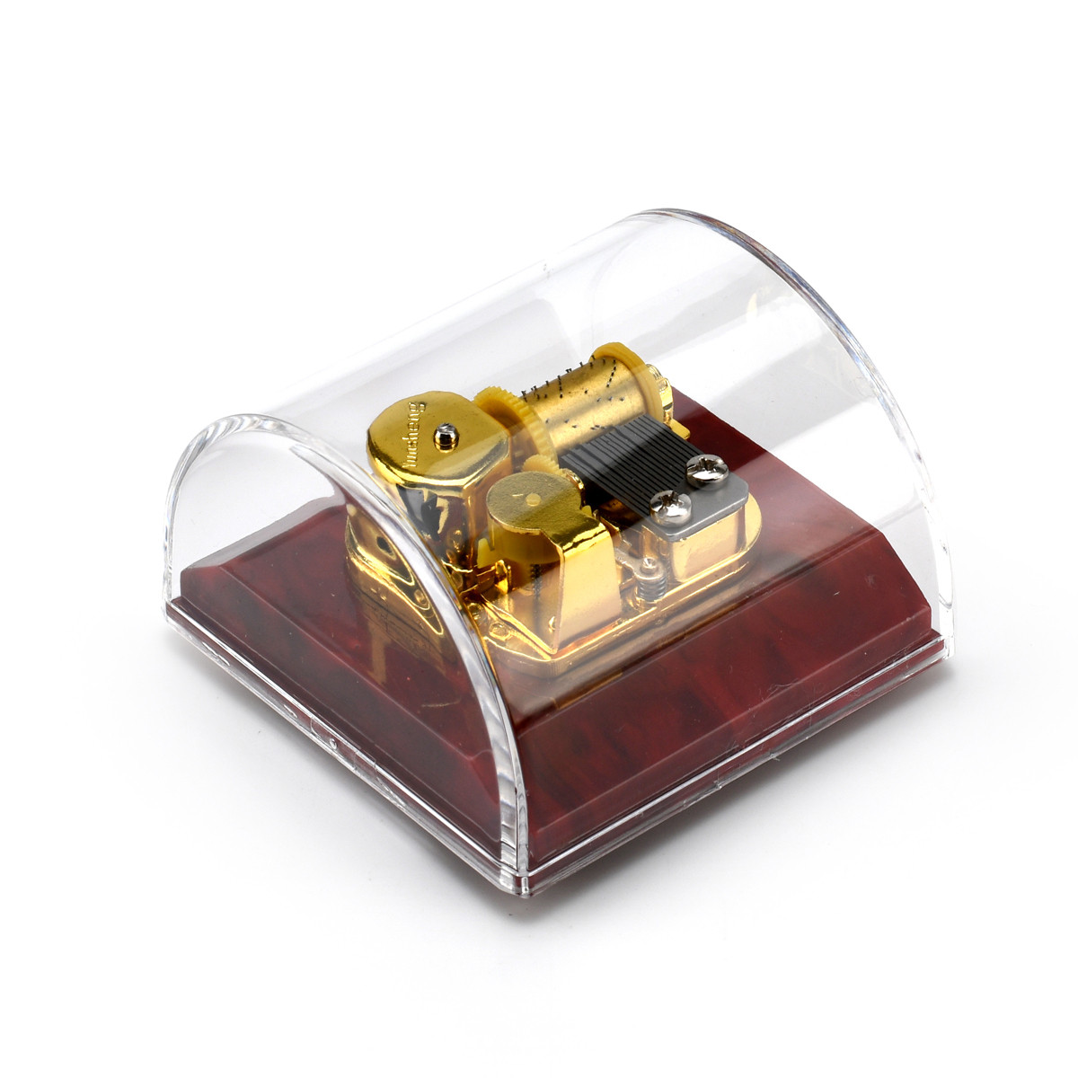 Elegant 18 Note Musical Acrylic Paperweight with Mantle and Dome ...
