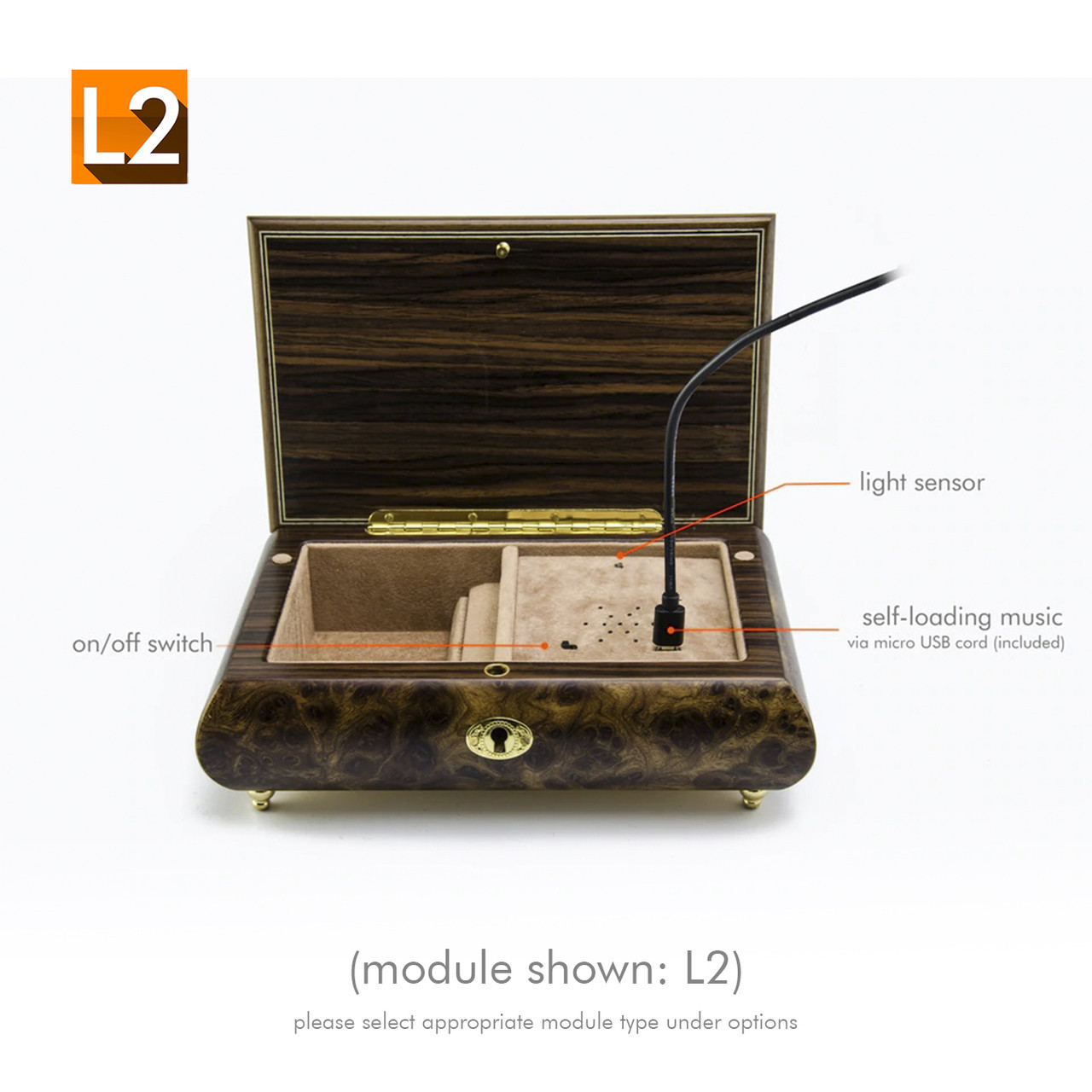 Solid Wood Jewelry Box | Custom USB | Shop Music Box Attic
