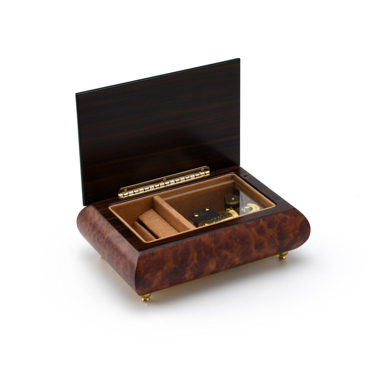 Alluring 30 Note Neutral Tone Modern Music Box with Rosewood Frame ...