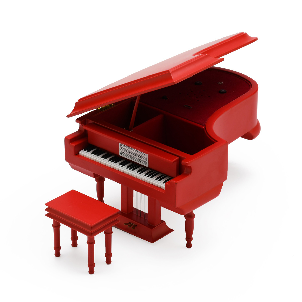 Miniature Red Custom USB Sound Module Grand Piano with Bench ...