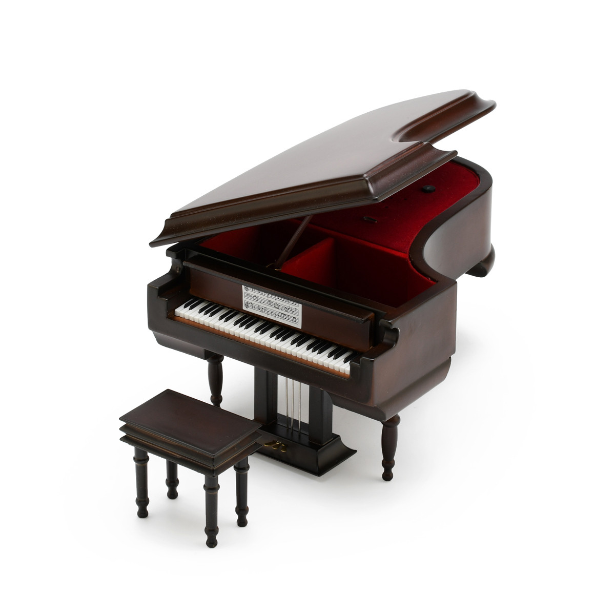 Miniature Matte Brown Custom USB Sound Module Grand Piano with Bench ...