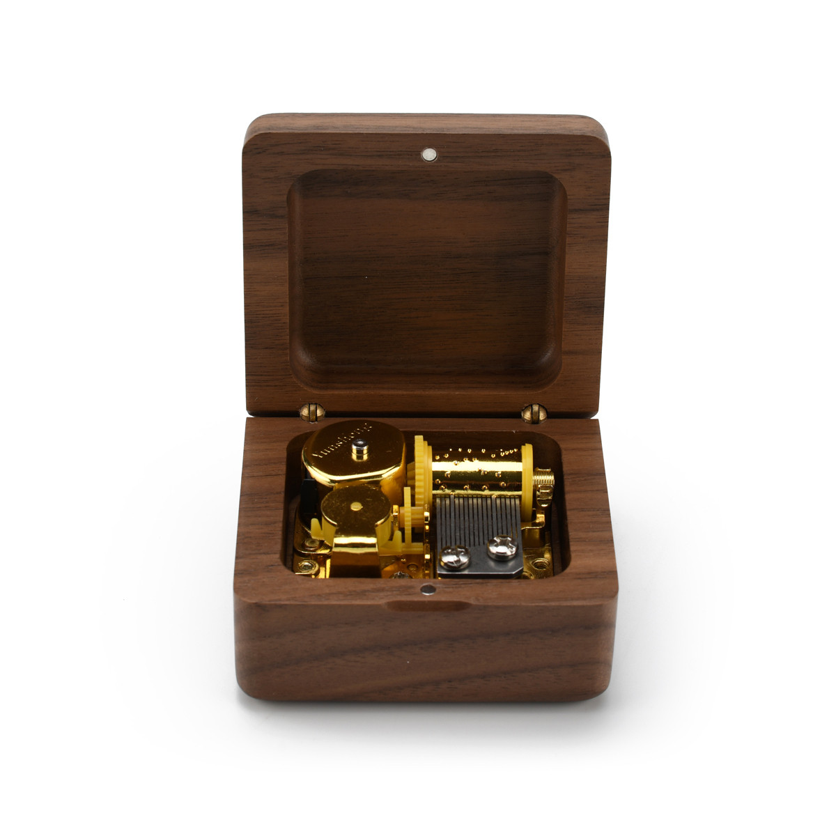 Handcrafted Solid Walnut 18 Note Musical Keepsake - MusicBoxAttic.com