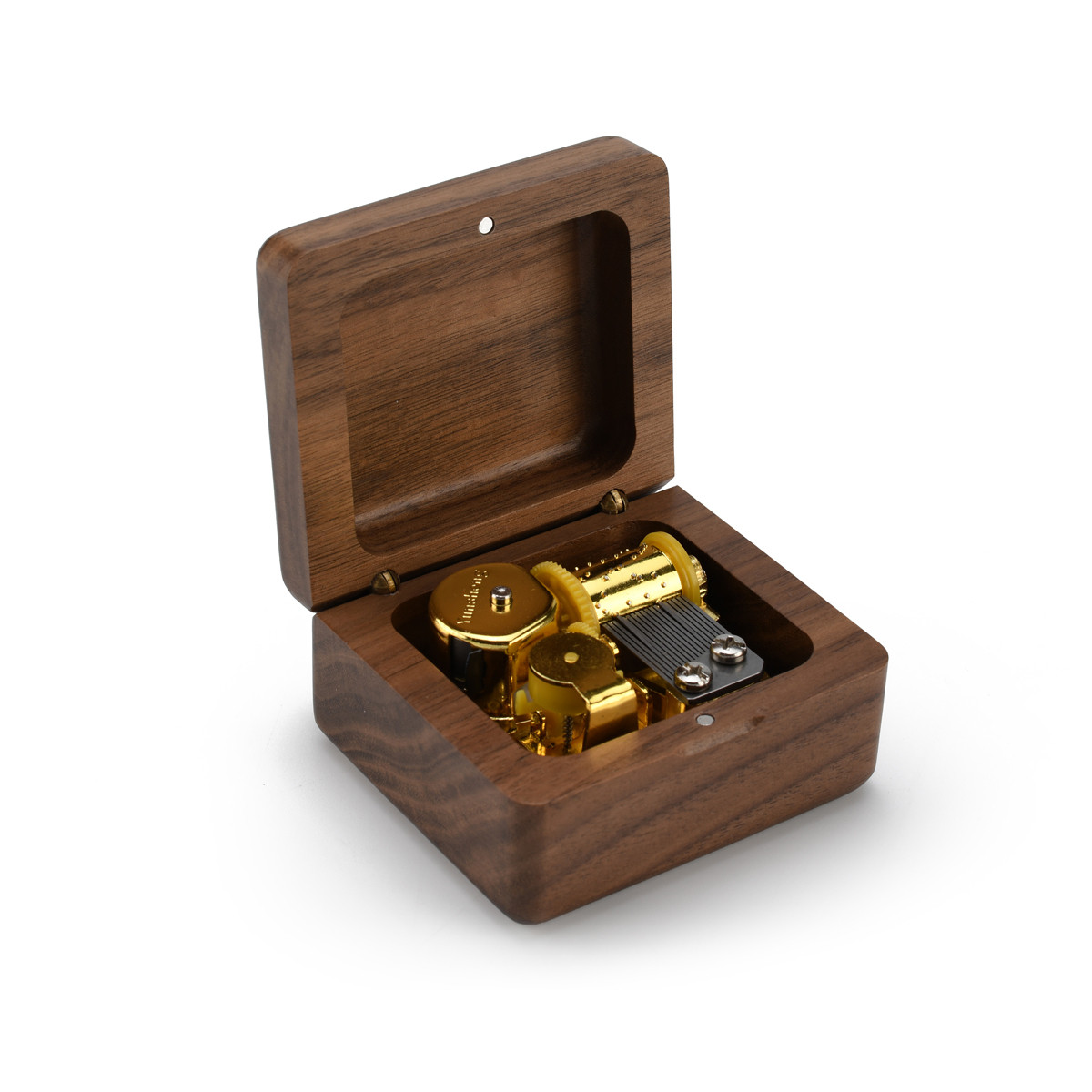 Handcrafted Solid Walnut 18 Note Musical Keepsake - MusicBoxAttic.com