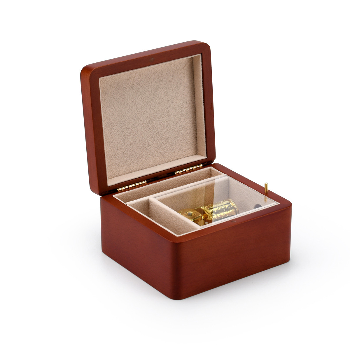 Simple Wooden 30 Note Petite Music Jewelry Box - MusicBoxAttic.com
