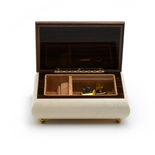 Incredible 30 Note Handcrafted Ivory Music Box with Bird and Flower ...