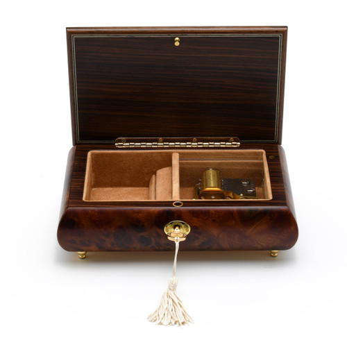 Handcrafted Single Stem Red Rose Italian Musical Jewelry Box ...