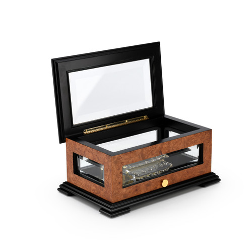 Handcrafted 72 Note Sankyo Beveled Glass Music Box - MusicBoxAttic.com