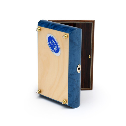 Radiant Royal Blue Single Red Rose Italian Inlay Custom Sound Module ...