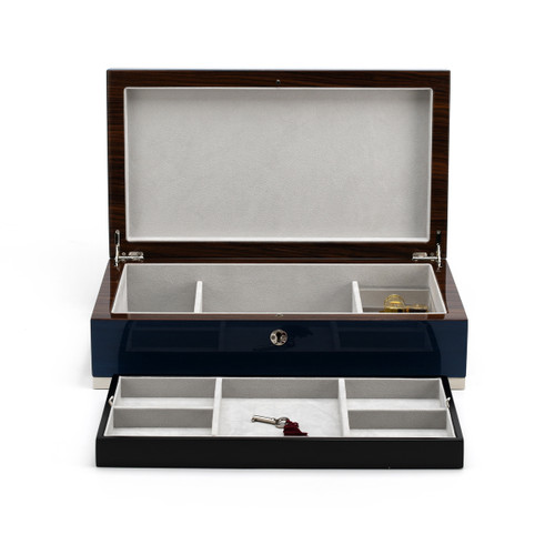 Bold Multicolored 36 Note Italian Blue Music Box with Abstract Art ...