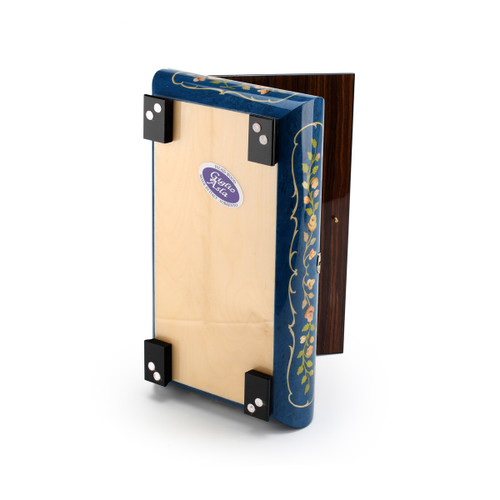 Handcrafted 18 Note Navy Blue Grand Musical Instrument and Floral Music ...