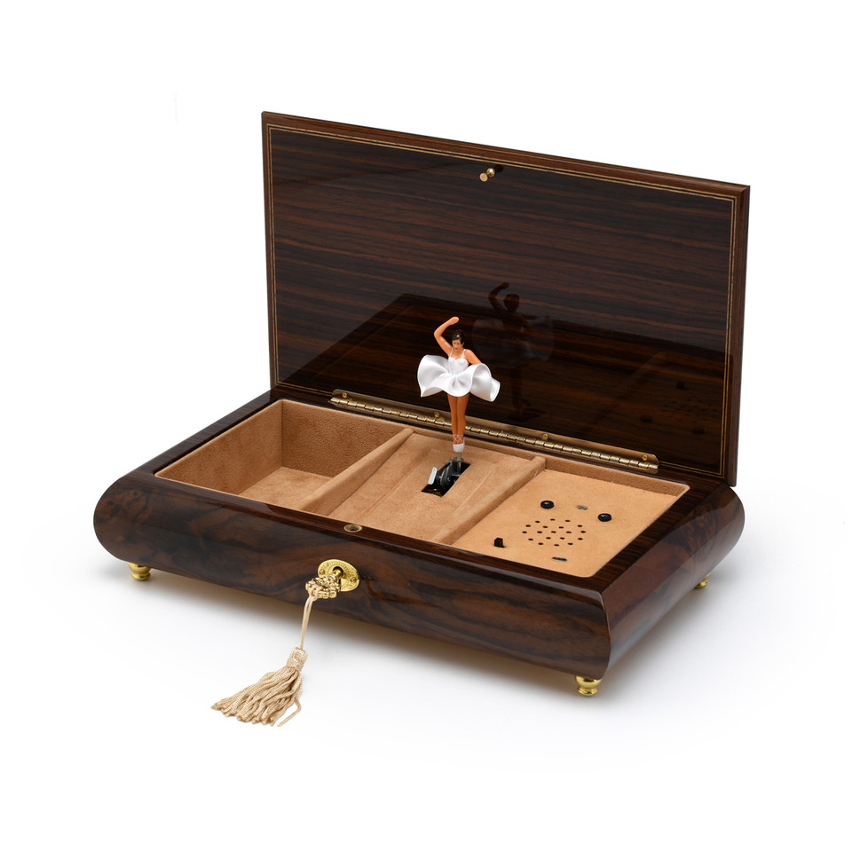 Handcrafted Sea Blue Floral Inlay Custom Sound Module Music Box with ...