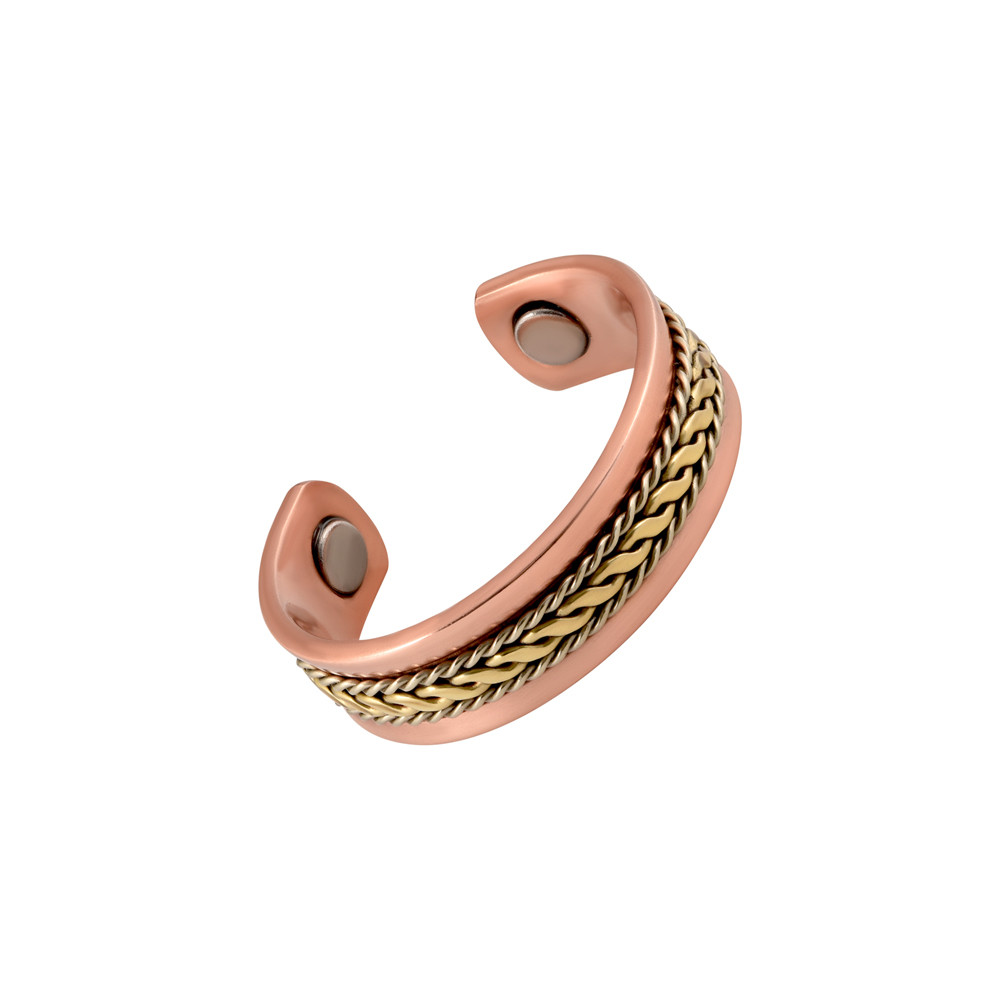 2 Copper Adjustable Magnetic Therapy Rings Hearts