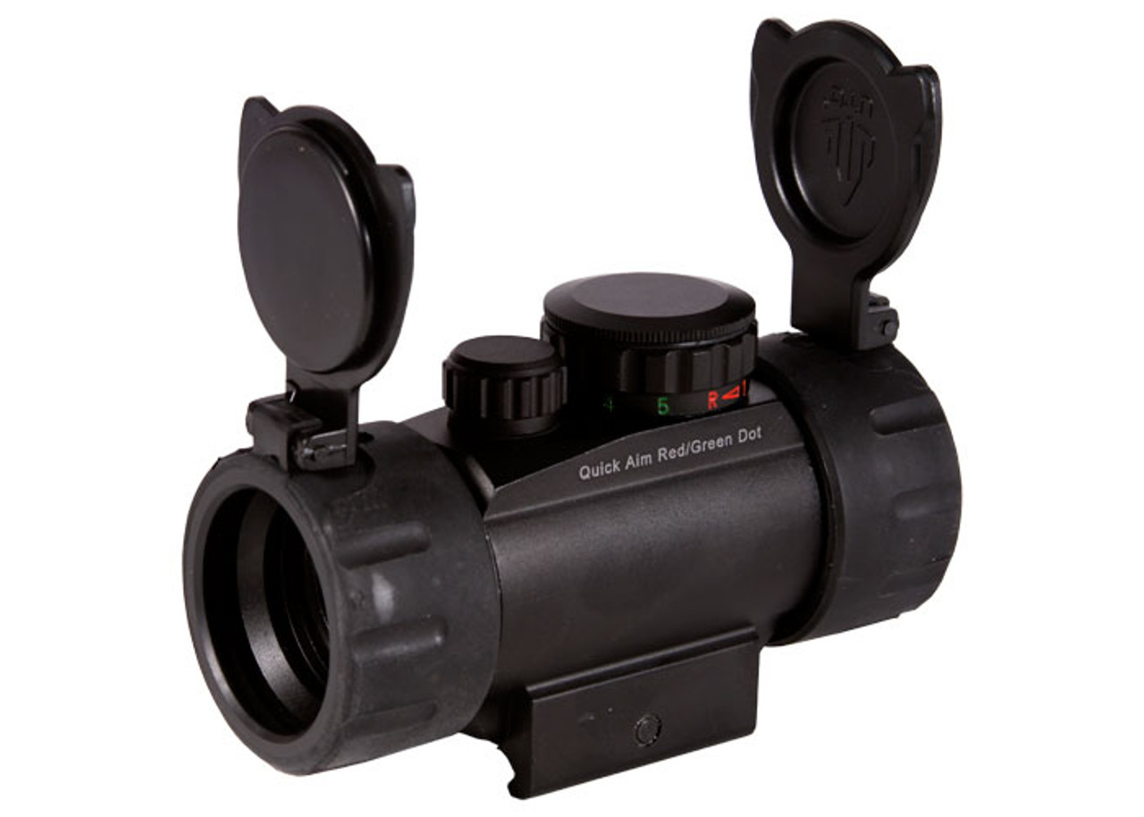 UTG 1x30 4" Compact ITA Red/Green Target Dot Sight, 1/2 MOA, Integral Quick-Detach Weaver ...