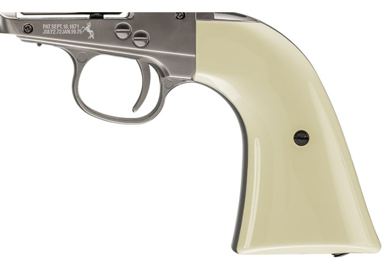 Colt Peacemaker SAA CO2 Revolver, Nickel - Airgun Megastore Colt Peacemaker SAA CO2 Revolver, Nickel - Airgun Megastore