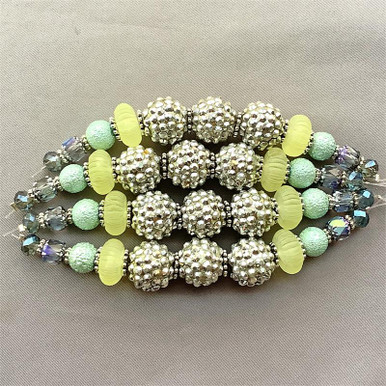 Bay Pave Candy Bead Mix 16mm-4.5mm Per Strand - Dry Gulch Beads & Jewelry