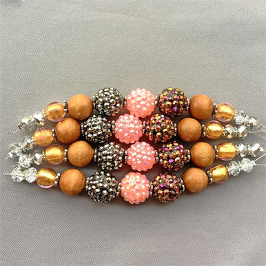 Inca Pave Candy Bead Mix 16mm-4.5mm Per Strand - Dry Gulch Beads & Jewelry