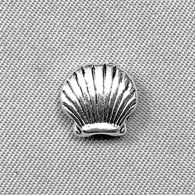 Clam Shell Beads 9x8mm Antique Silver Plated Alloy Q30 Per Pkg - Dry ...