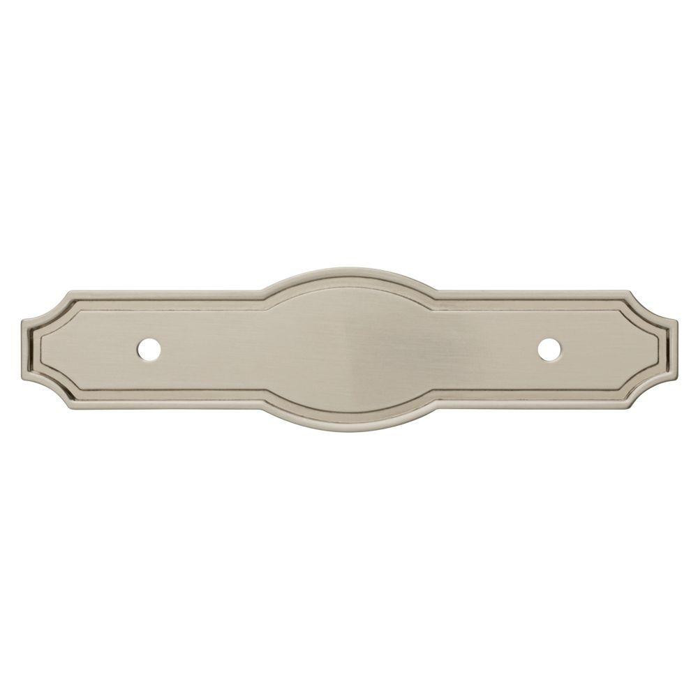 P33410C-SN Satin Nickel 3" Pryce Cabinet Drawer Backplate