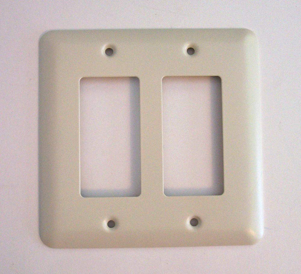 Brainerd 64081 Bisque Stamped Double GFCI Cover Plate