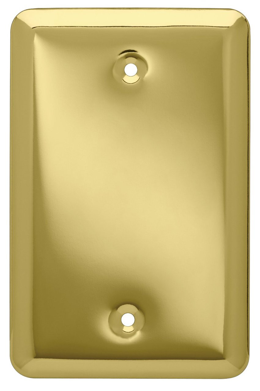 Brainerd 126437 Brass Stamped Single Blank Cover Plate