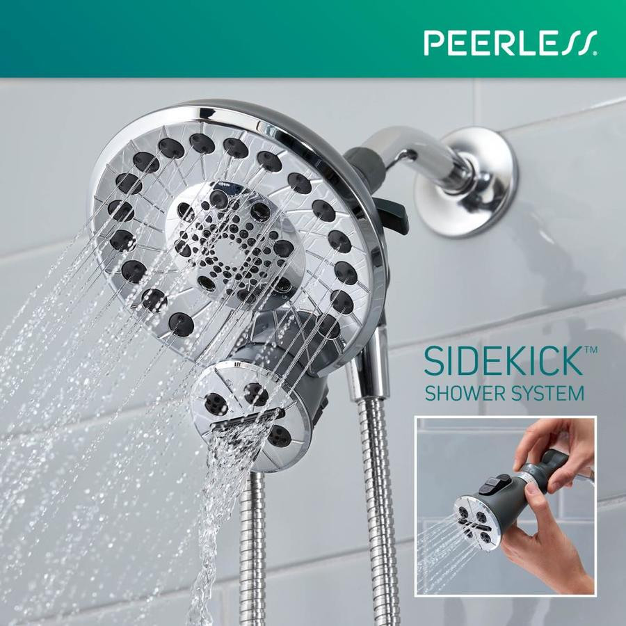Peerless 76455 Sidekick Shower System 8-Spray Fixed & Handheld ...