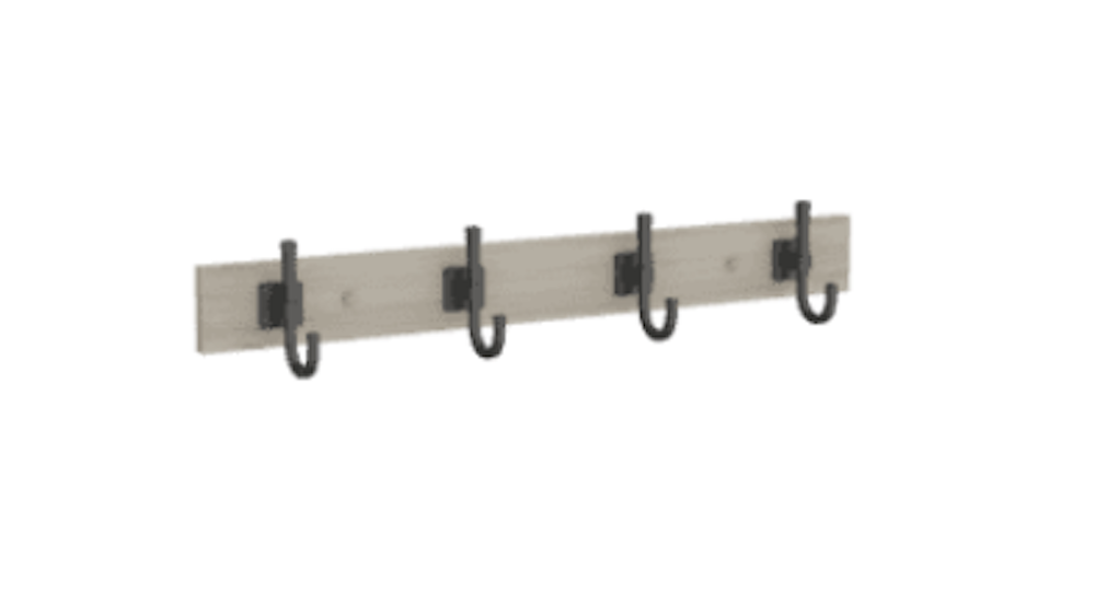 Home Decorators 27" 7 Hook Coat/Hat Rail Pure White w/ Flared White Hooks