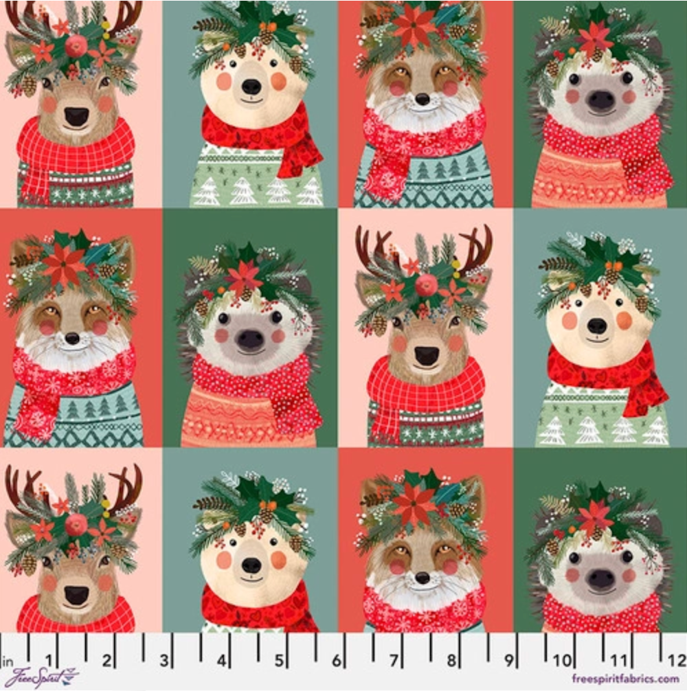 Free Spirit Mia Charro Christmas Squad Multi Cotton Fabric By Yard ...