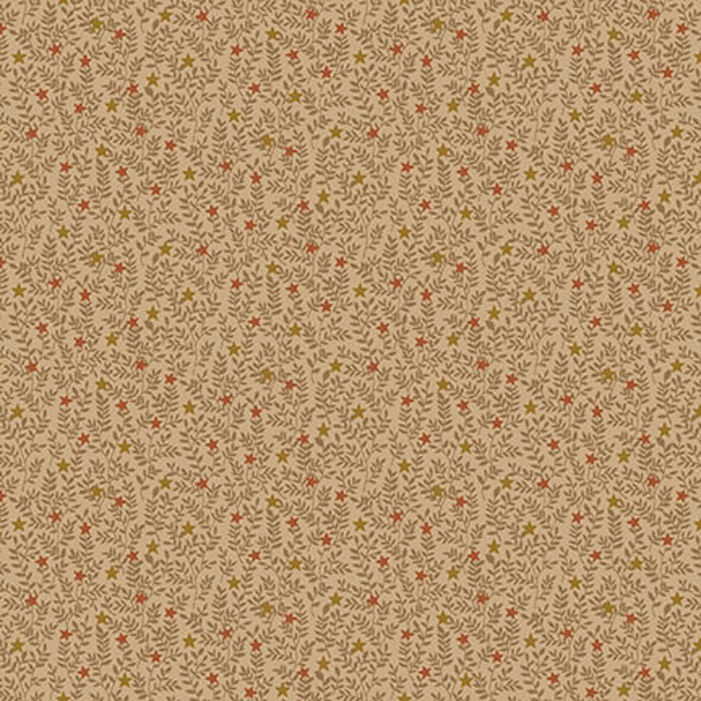 Henry Glass Cavalier Crows Star Vines Tan Cotton Fabric By The Yard ...