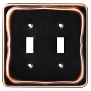 Brainerd Tenley Bronze & Copper Double Switch Cover Wall Plate