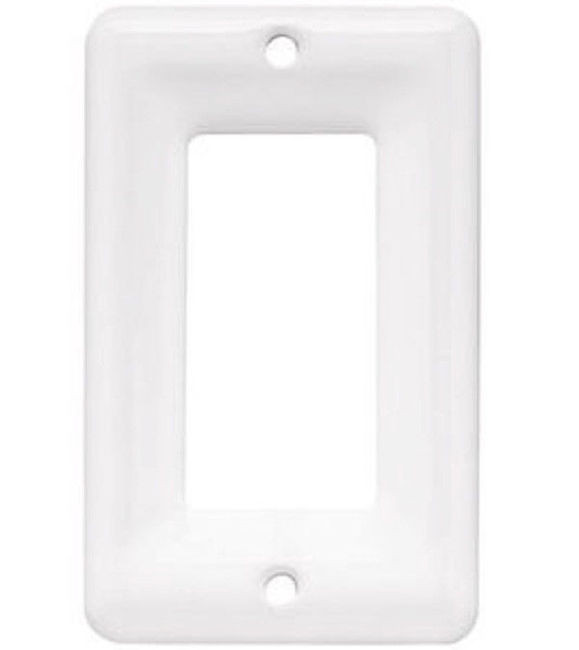 126459 White Ceramic Single GFCI Cover Plate - Flying Bulldogs, Inc.