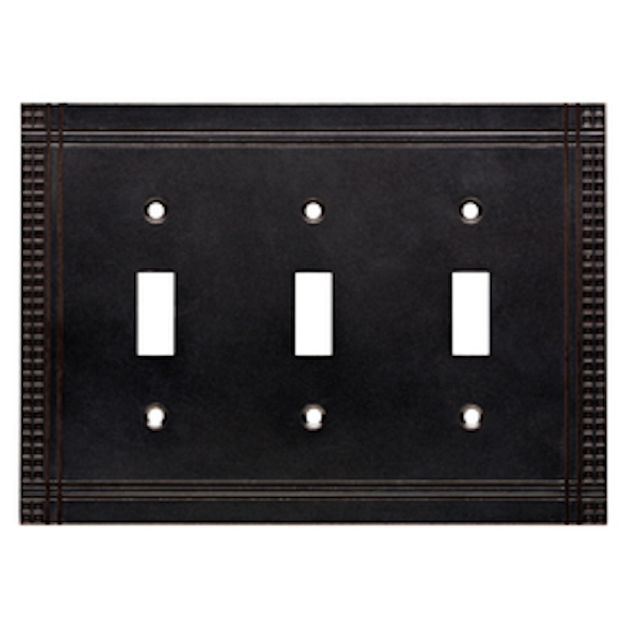 W32791-SI Mission Soft Iron Triple Switch Cover Plate