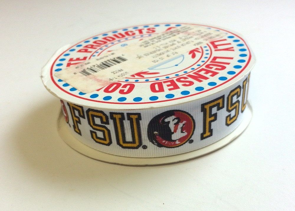 FSU Florida State University Grosgrain Ribbon 10 Yds 7/8" Wide