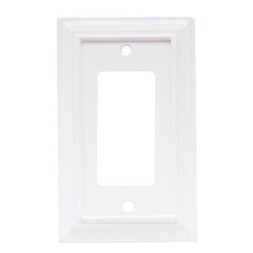 Brainerd 126332 White Architect Single GFCI Decora Cover