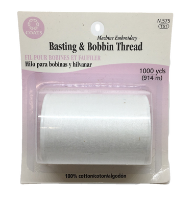 Coats Sewing, Quilting, Embroidery Basting & Bobbin Thread 1000 yds
