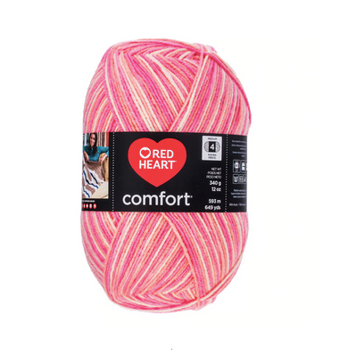 Red Heart Comfort Pinks Print Knitting & Crochet Yarn