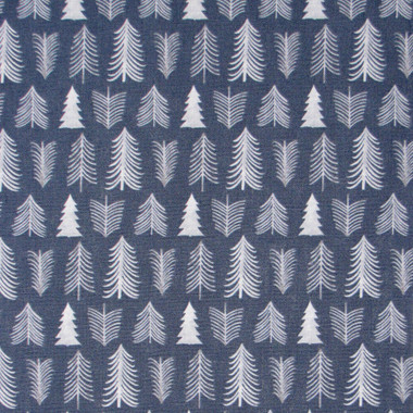 StudioE Alpine Ski Alpine Trees Dk Slate Blue Cotton Quilting Fabric By ...