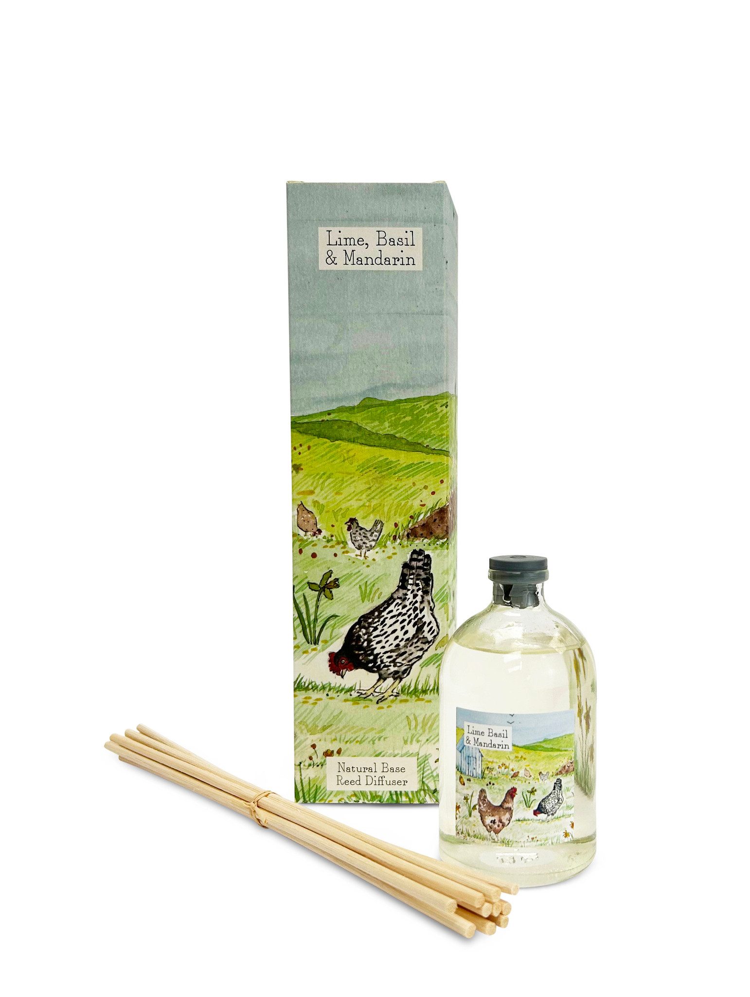 Lime, Basil & Mandarin 100ml Country Life Reed Diffuser by Heaven Scent