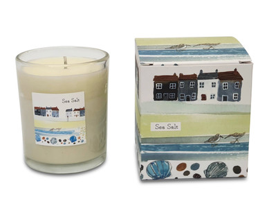 Sea Salt 20cl Coastal Illustrated Candle by Heaven Scent - Heaven Scent ...
