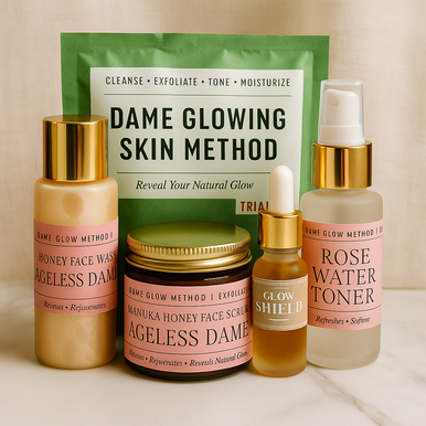 Dame Glowing Skin Method Mini Bundle | 4-Step Botanical Facial Kit