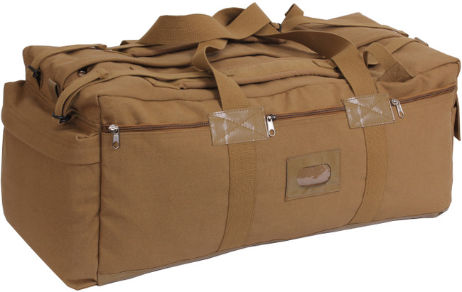Tactical Canvas Duffle Bag & Backpack, Israeli IDF Mossad Double Strap ...