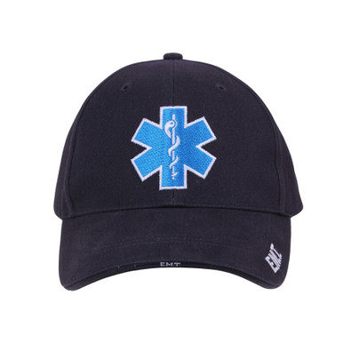 Navy Blue EMT Medical Deluxe Star of Life Adjustable Baseball Hat