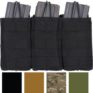 Triple Mag Pouch Open Top 30 Round Magazine STANAG Easy Access MOLLE Straps