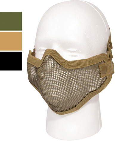 Carbon Steel Half Face Mask Cover Nose Mouth Airsoft Paintball Protection